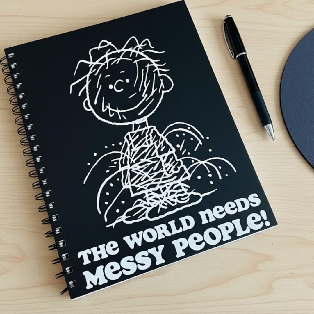 Snoopy Pig Pen / Peanuts / Black Hardcover Notebook / Journal / Blank ...
