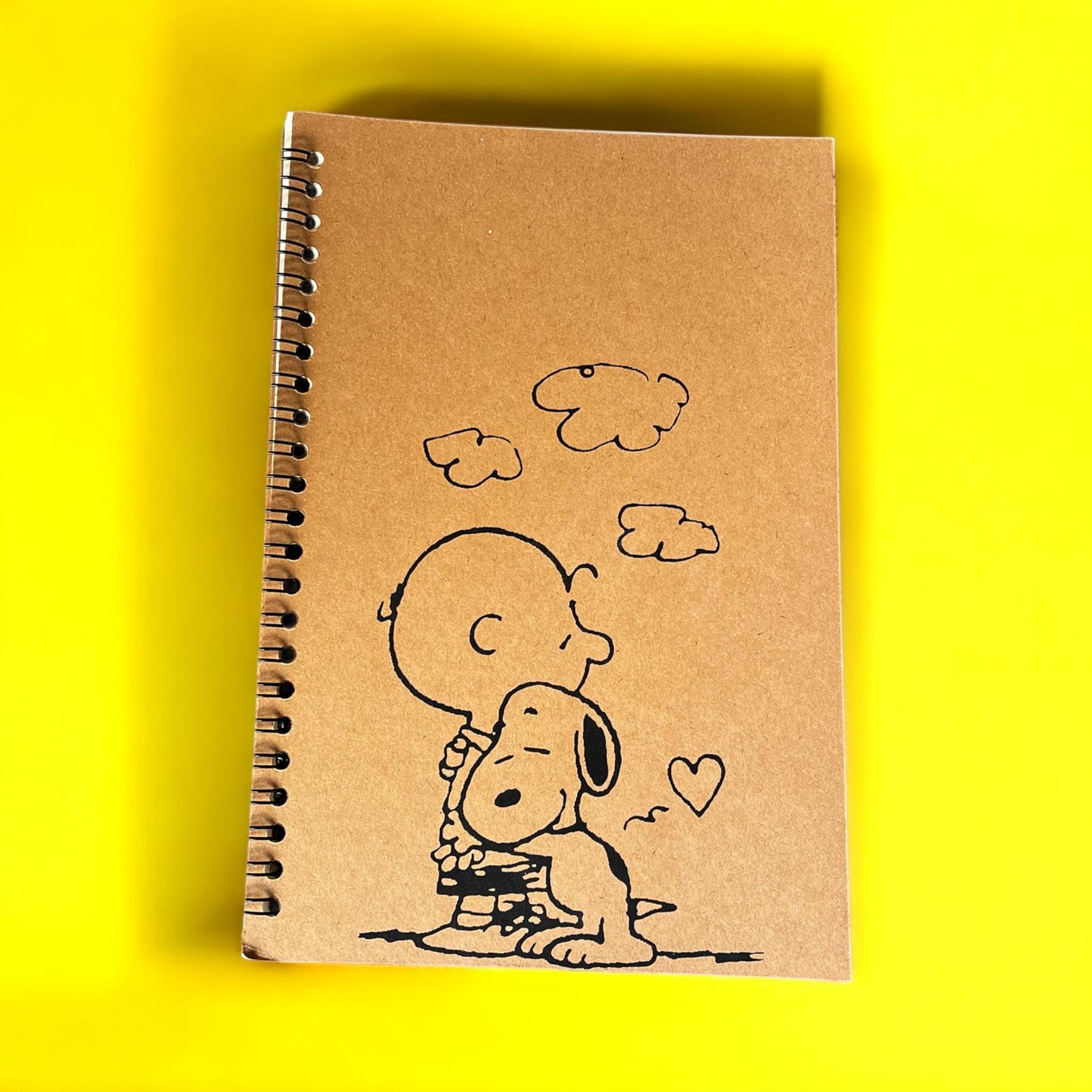 Snoopy and Charlie Brown / Peanuts /kraft Notebook / Journal / Blank - Etsy
