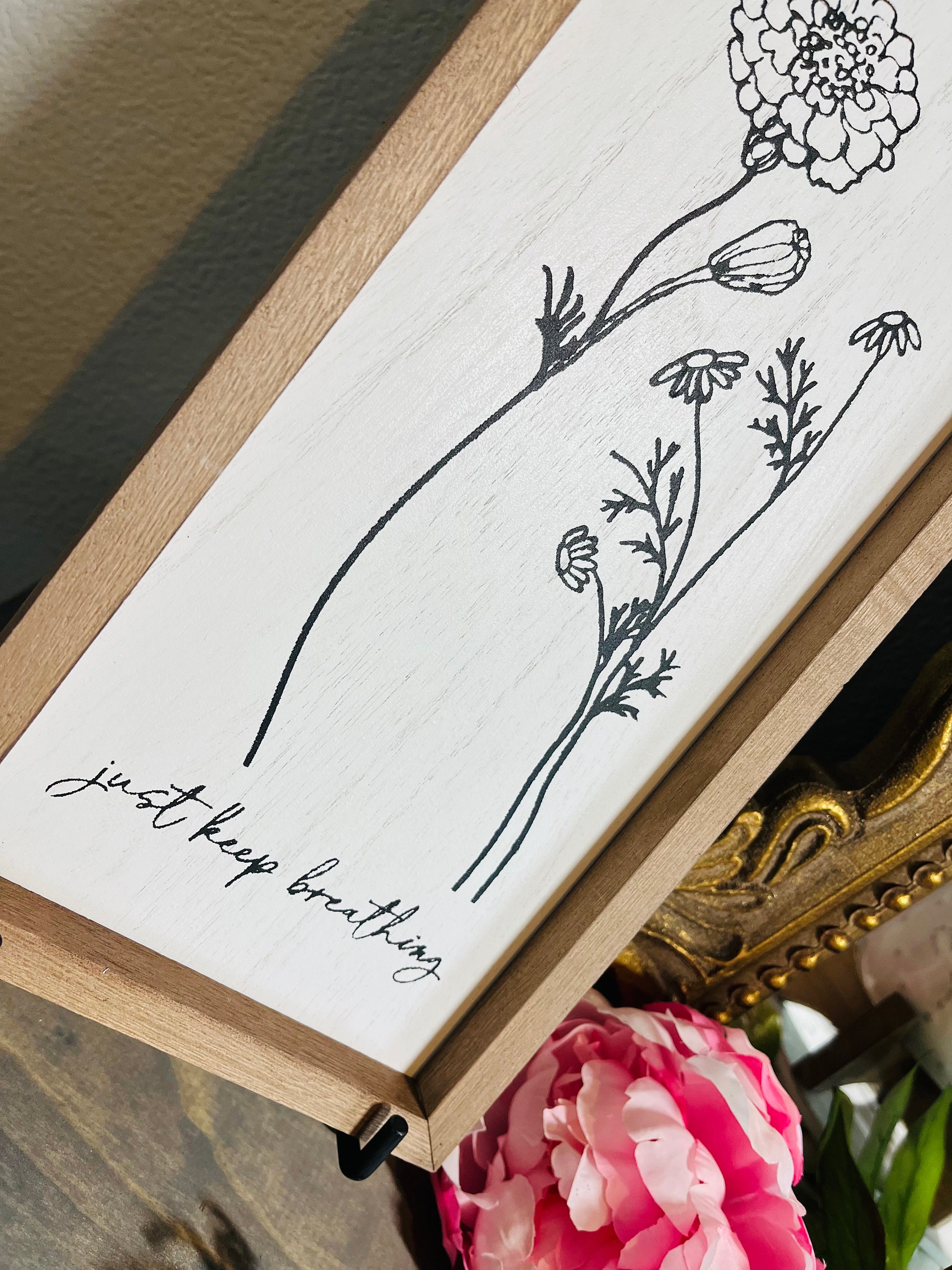 5x12 Double Sided wild Flowers Wood Sign - Etsy