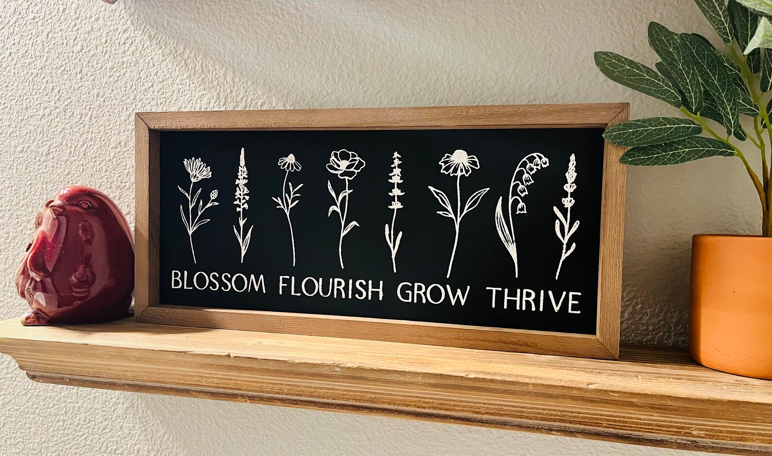 5x12 Double Sided wild Flowers Wood Sign - Etsy