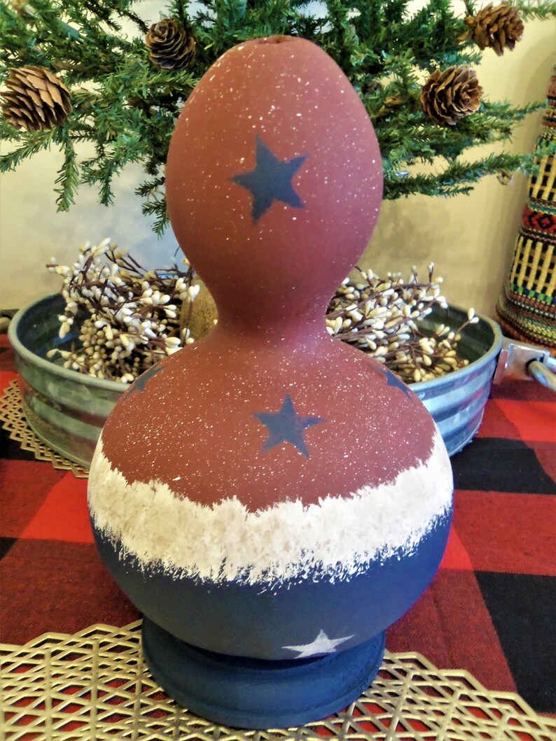 SANTA GOURD AMERICANA Santa Hand Painted Dried Gourd for - Etsy