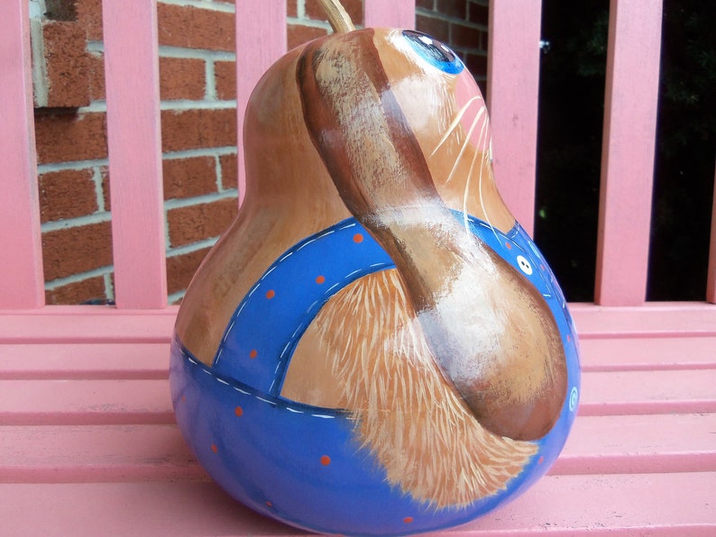 RABBIT GOURD nikki Hand Painted Gourd Original - Etsy