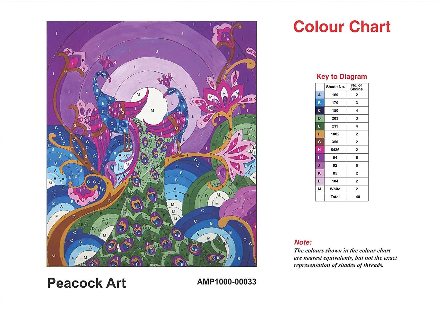 Anchor Stitch Kit peacock Art Long Stitch Hand - Etsy