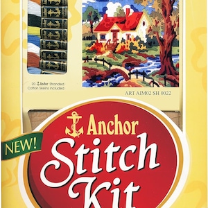 Anchor Stitch Kit ''RUSTIC Retreat" Hand Embroidery Stitching Kit - Do ...
