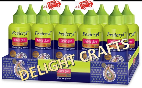 80ml 2.82oz X 10Nos Fevicryl Fabric Glue Textile Hemming Adhesive Bond Craft Sewing No Stitch Strong Glue FREE SHIPPING colle a tissue