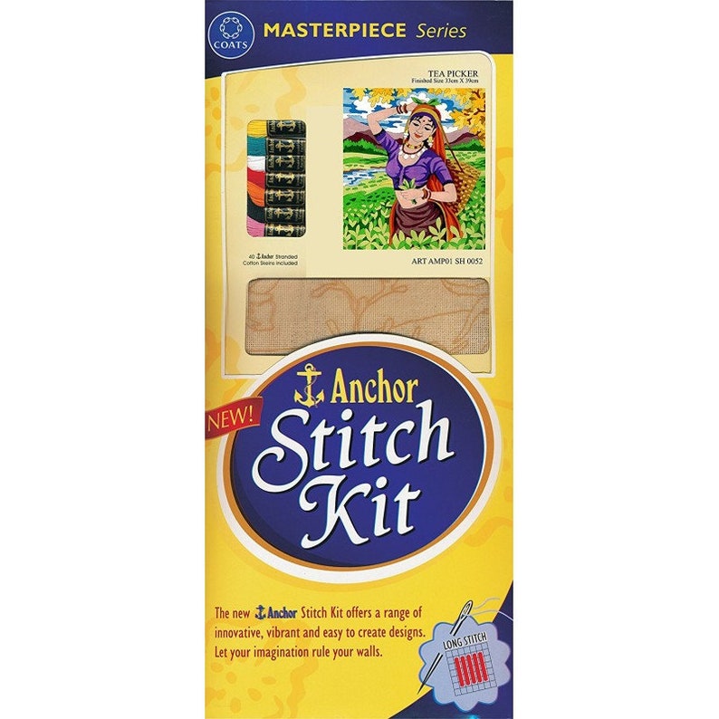 Anchor Stitch Kit tea Picker Long Stitch Hand - Etsy