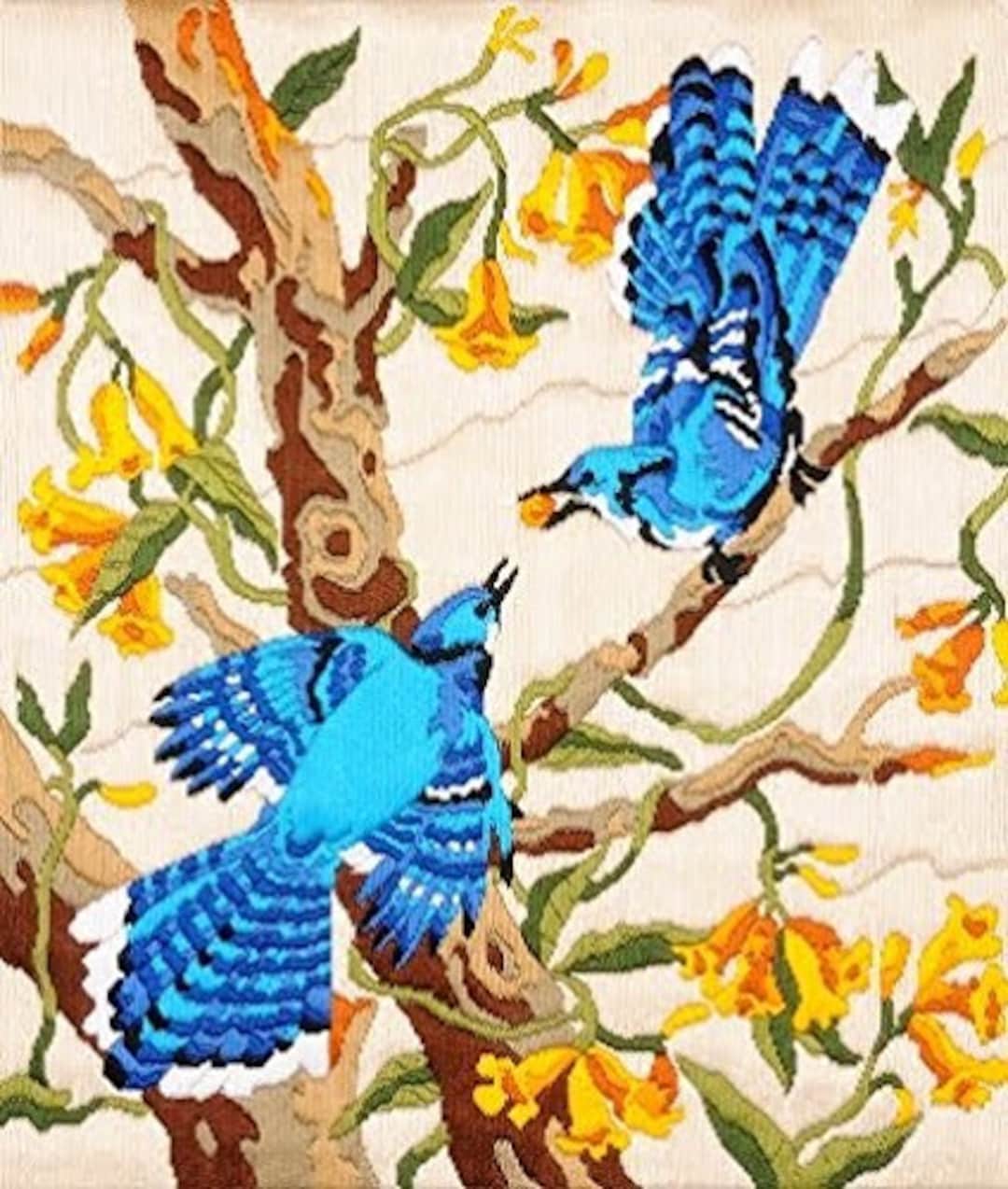 Anchor Stitch Kit-blue Delights Long Stitch Home Decor - Etsy