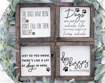 Dog Cat Home Mini 6x6 Farmhouse Style Signs for Tiered - Etsy