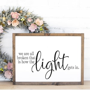 We Are All Broken That is How the Light Gets in Inspirational ...