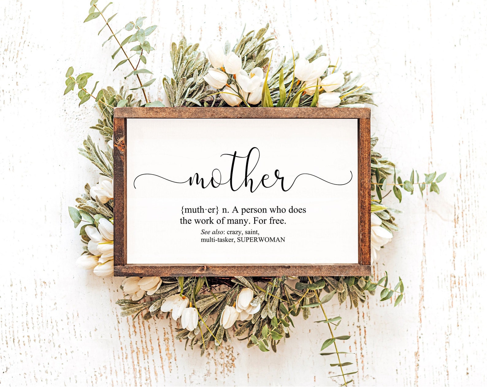 Mom Definition Sign Mom Gift Sign Definition of a Mom - Etsy