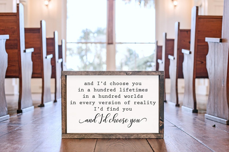 I Choose You Sign, Master Bedroom Decor, Framed Wood Wedding Gift - Etsy