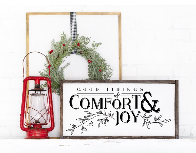 Good Tidings of Comfort and Joy Sign Christmas Wall Decor - Etsy