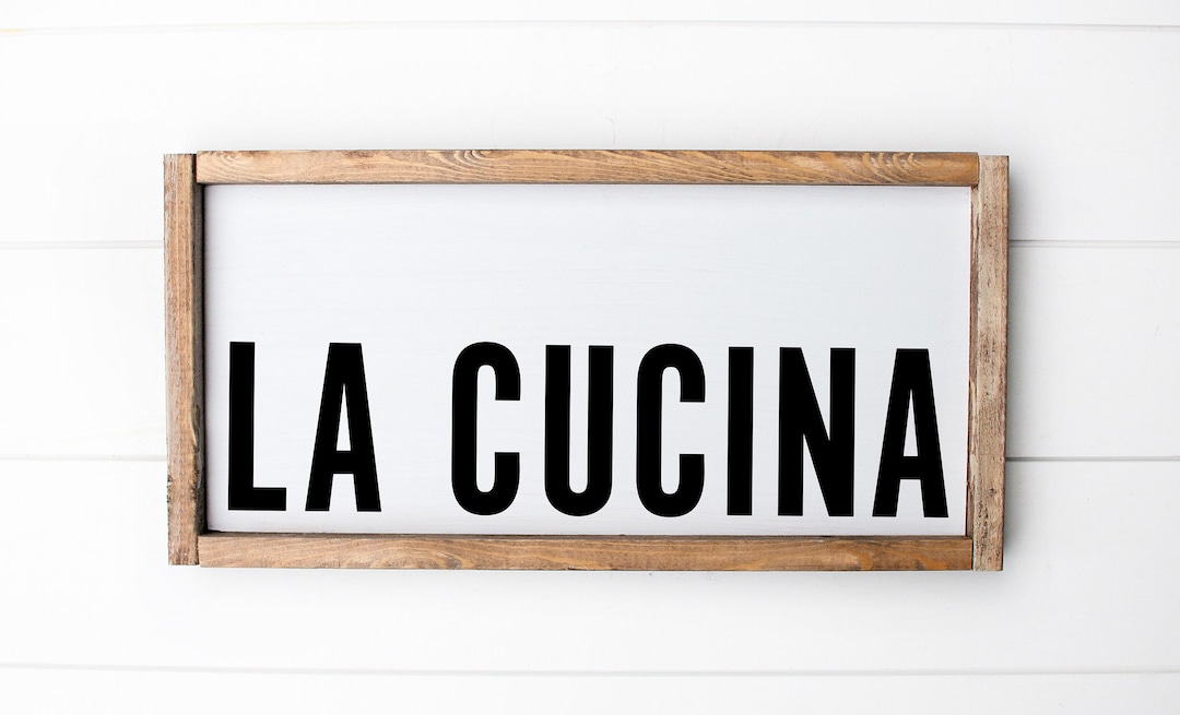 La Cucina Farmhouse Sign: Italian Kitchen Decor - Etsy