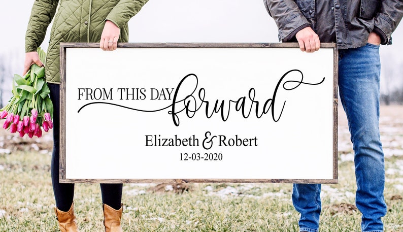 From This Day Forward Wedding Framed Farmhouse Style Sign - Etsy