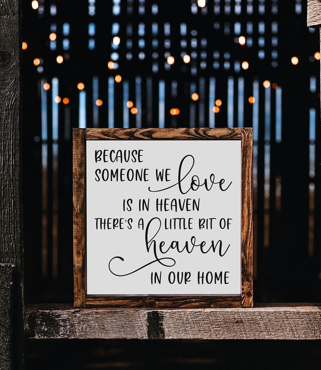 Memorial Wall Sign: in Memory Gift, Stained Wood Frame - Etsy