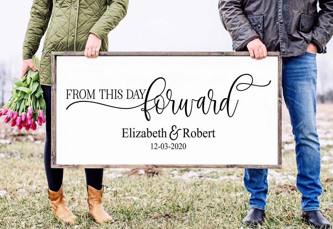 From This Day Forward Wedding Framed Farmhouse Style Sign - Etsy