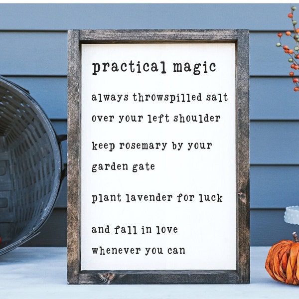 Practical Magic Sign - Etsy