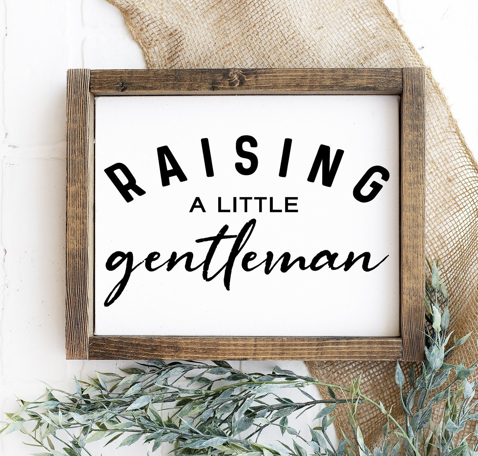 Raising A Little Gentleman Little Boy Sign Nursery Kids - Etsy