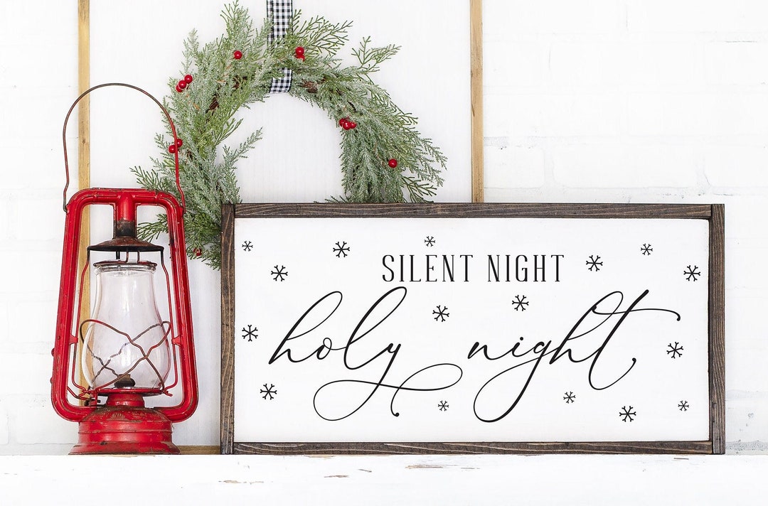 Silent Night Sign Christmas Signs, Christmas Wall Decor, Wood Signs ...