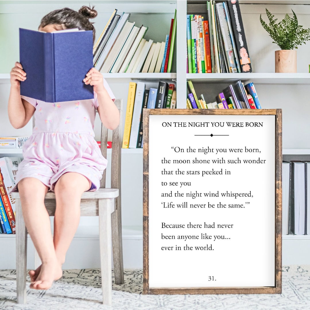Nursery Sign on the Night You Were Born Sign Nursery Wall Art Baby ...