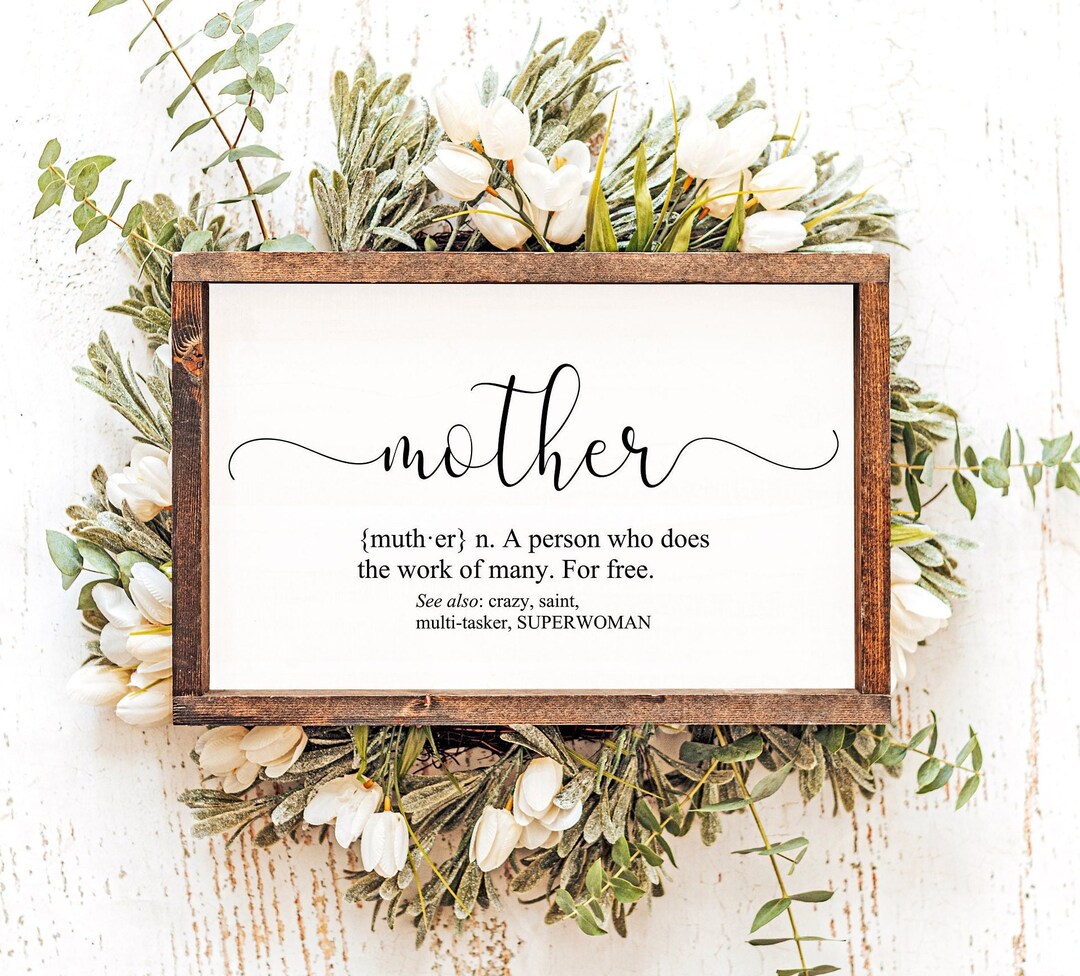 Mom Definition Sign Mom Gift Sign Definition of a Mom Gift Gift for Mom ...