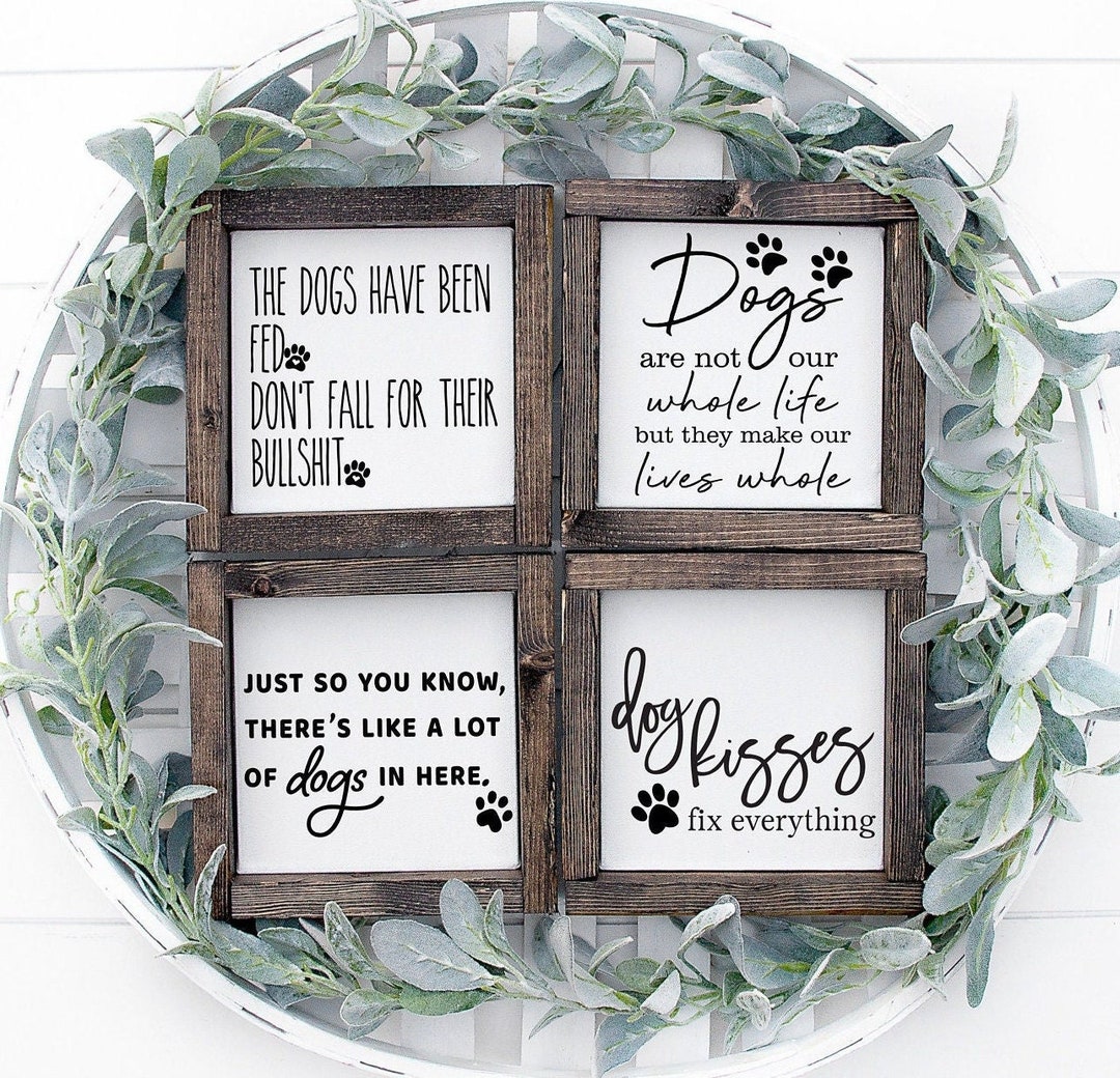 Dog Home Mini Farmhouse Style Signs for Tiered Tray Tiered Tray Decor ...