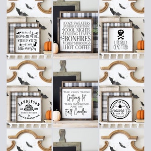 Autumn Word Art Wood Wall Sign Subway Art Typography Wall Sign Fall ...