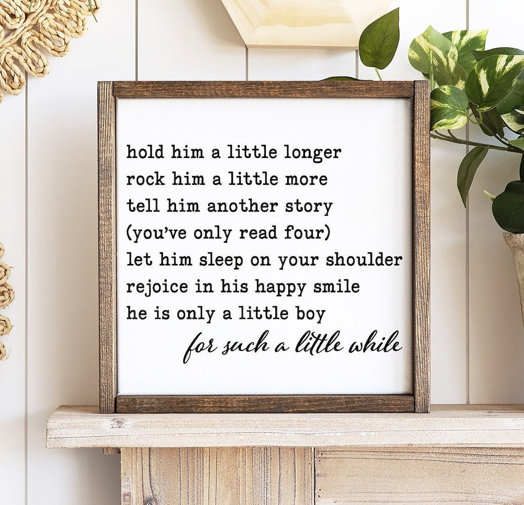 Boy Nursery Sign Baby Shower Gift Baby Shower Sign New Baby Gift for ...