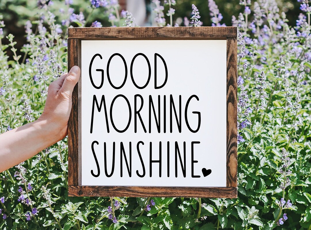 Good Morning Sunshine Wood Sign: Handcrafted Kitchen Decor - Etsy