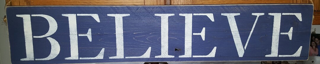 Believe Wood Sign - Etsy