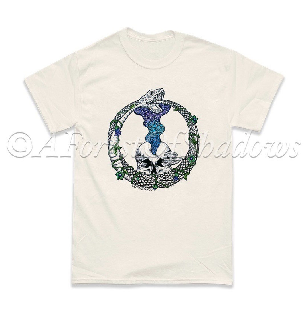 Ouroboros Unisex T Shirt, Magic Mushroom Art, Psychedelic Trippy Shirt ...