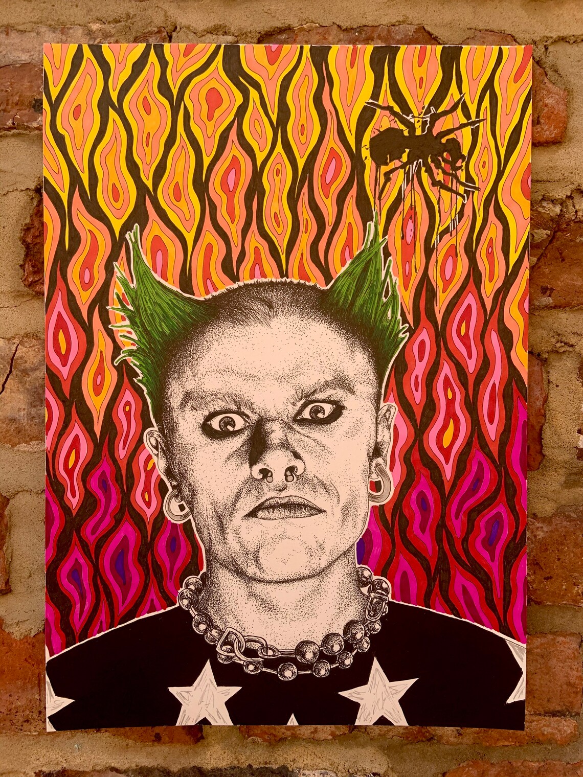 Keith Flint the Prodigy A3 Original Portrait Psychedelic - Etsy