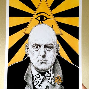 Aleister Crowley A4 Art Print | Occult Witchy Art | Thelema Magick Wall ...