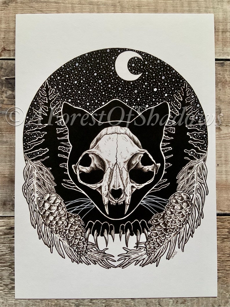 Jolakotturinn Yule Cat A4 Art Print Folklore Art Pagan - Etsy