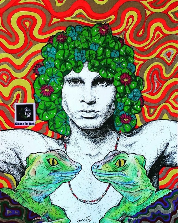 Jim Morrison Psychedelic Art