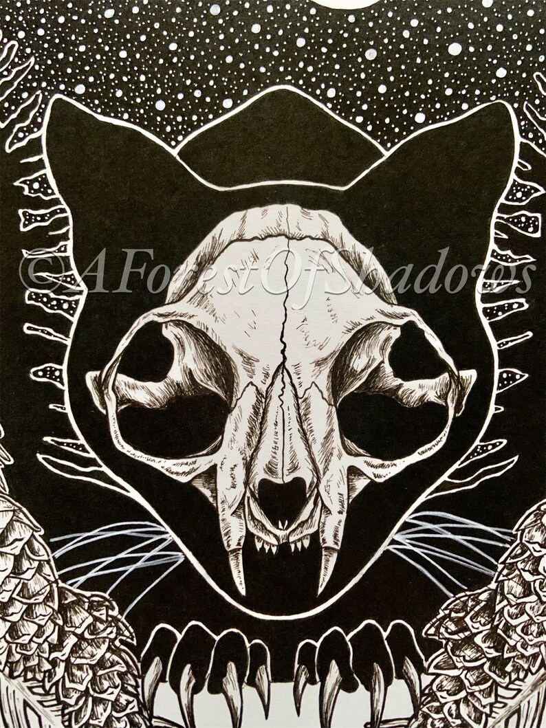 Jolakotturinn Yule Cat A4 Art Print Folklore Art Pagan - Etsy