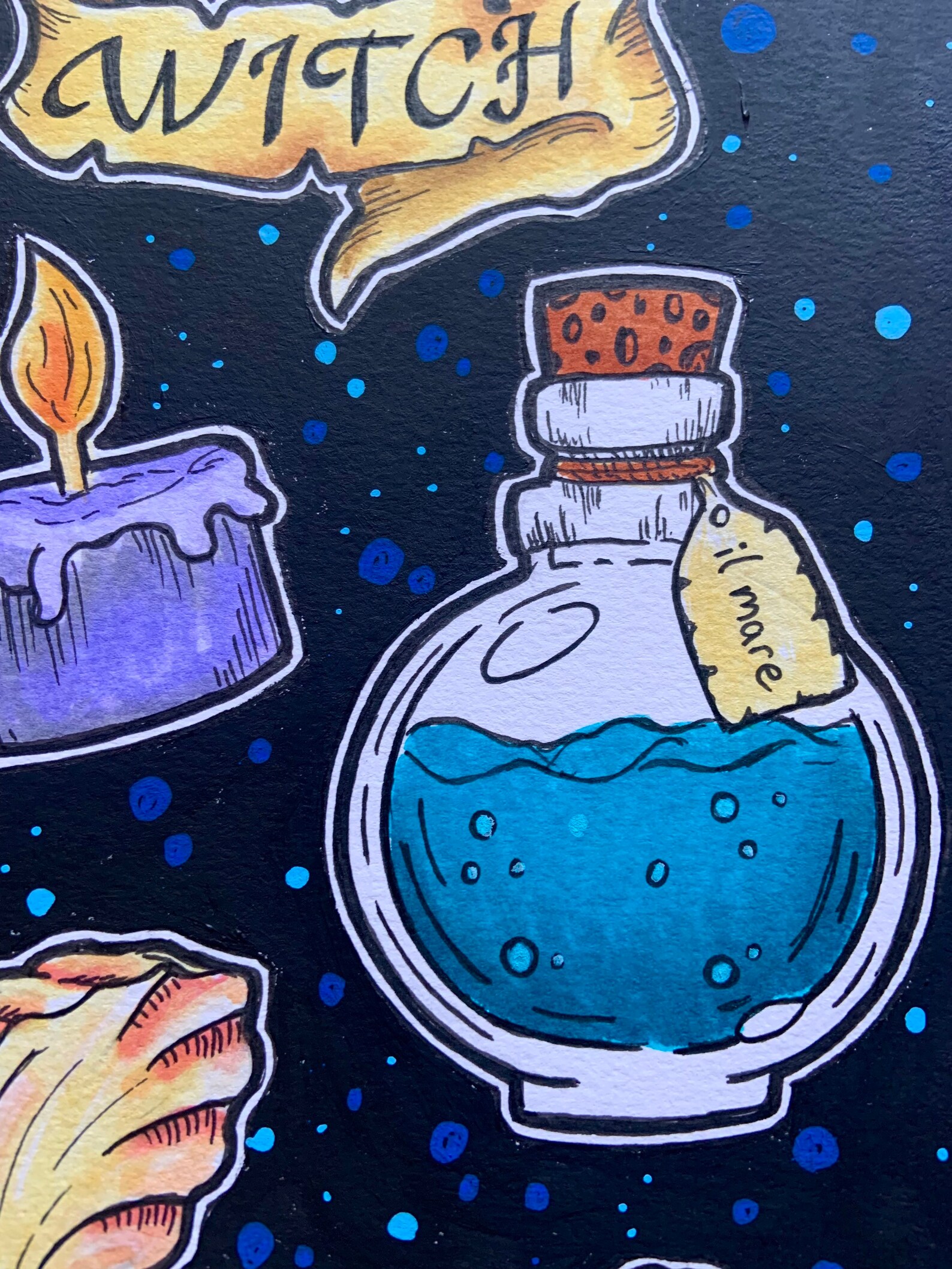 Sea Witch Aesthetic Original Artwork Witchy Art Cottagecore - Etsy