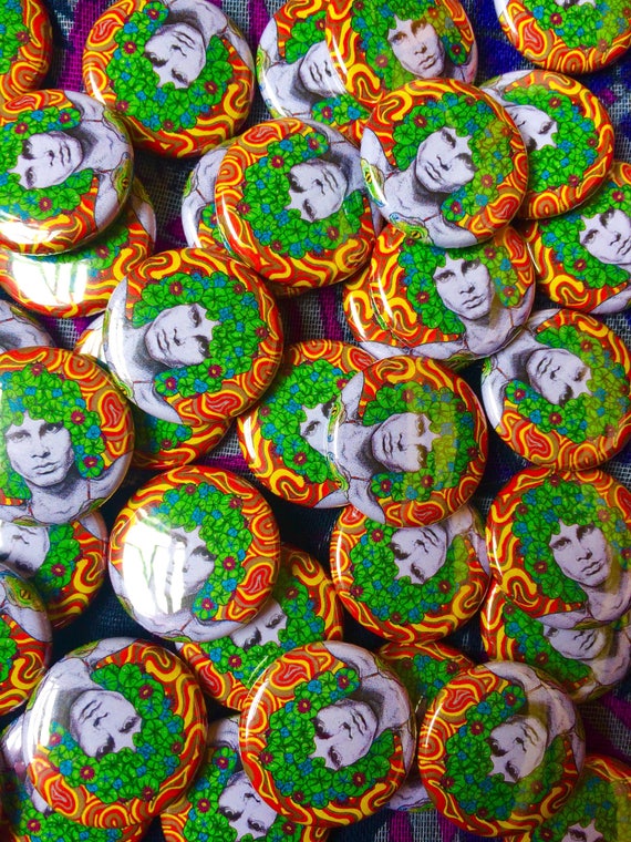 Jim Morrison Button Badge the Doors Psychedelic Trippy Art - Etsy