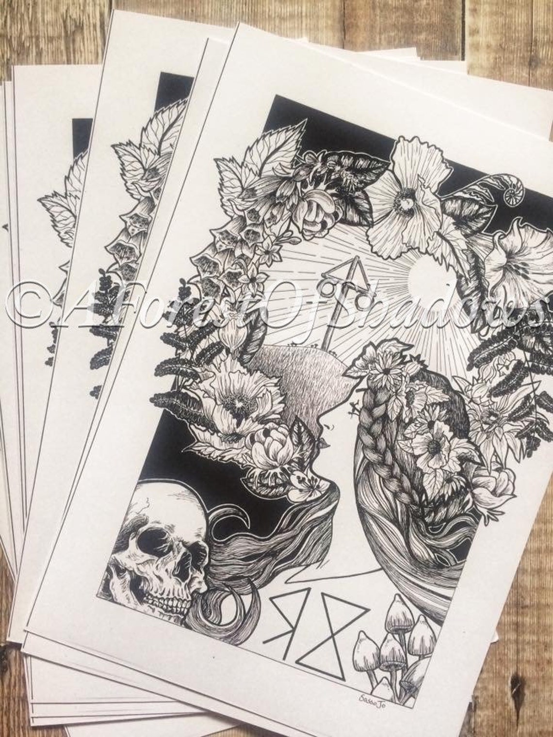 Midsommar A4 Art Print Midsummer Art Pagan Wall Art Rune - Etsy UK