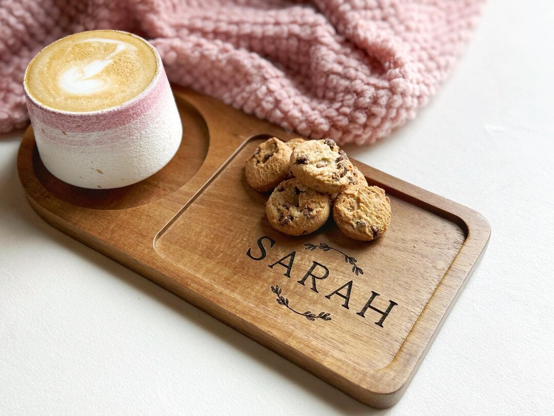 Personalised Tea & Biscuit Board, Christmas Gifts, Coffee and Snack ...