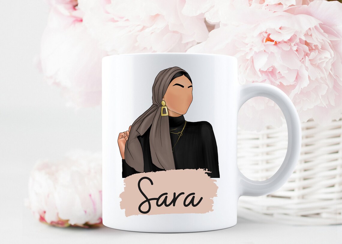 Personalized Hijabi Mug Hijab Girl Mug Muslim Girl Gift - Etsy