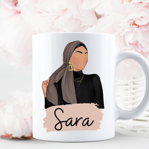 Personalized Hijabi Mug Hijab Girl Mug Muslim Girl Gift - Etsy