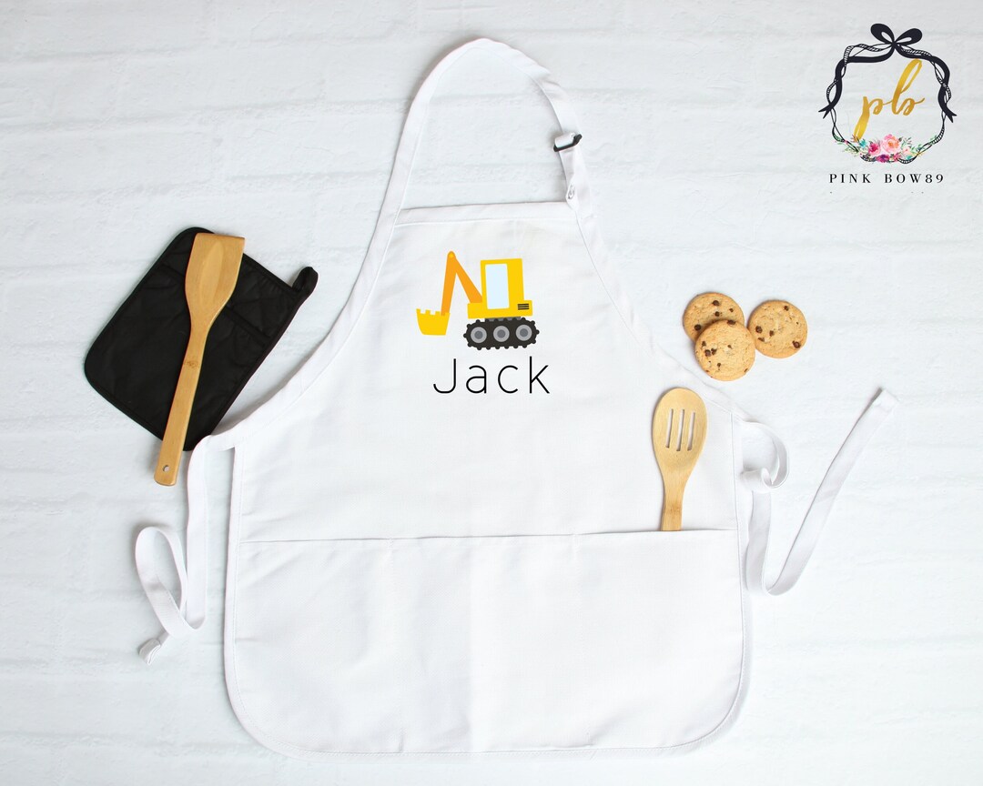 Personalised Kids Under Construction Apron Apron for Toddler - Etsy