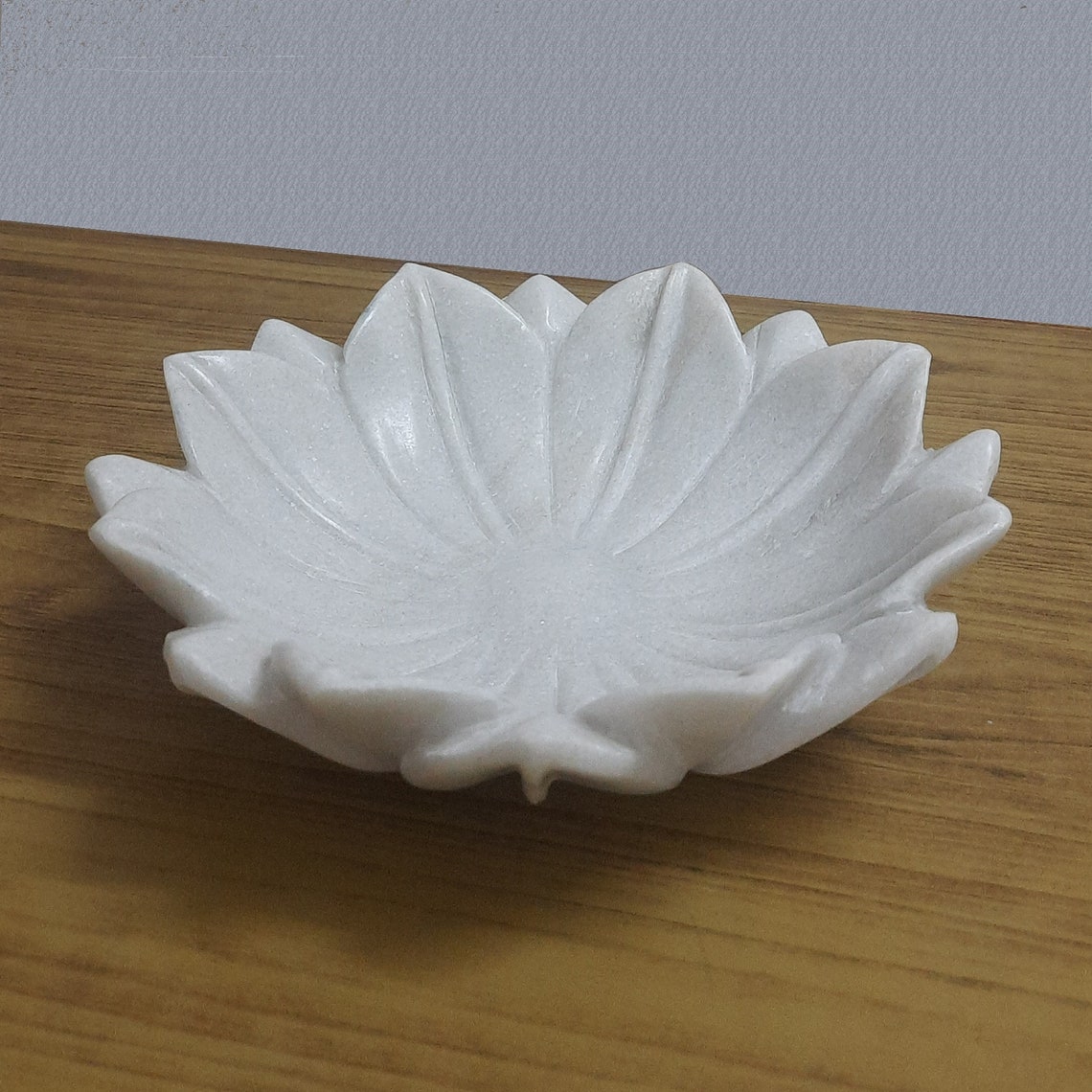 Hand Carved Marble Lotus Bowl, Marble Bowl, Fruit Bowl, Decorative Home ...