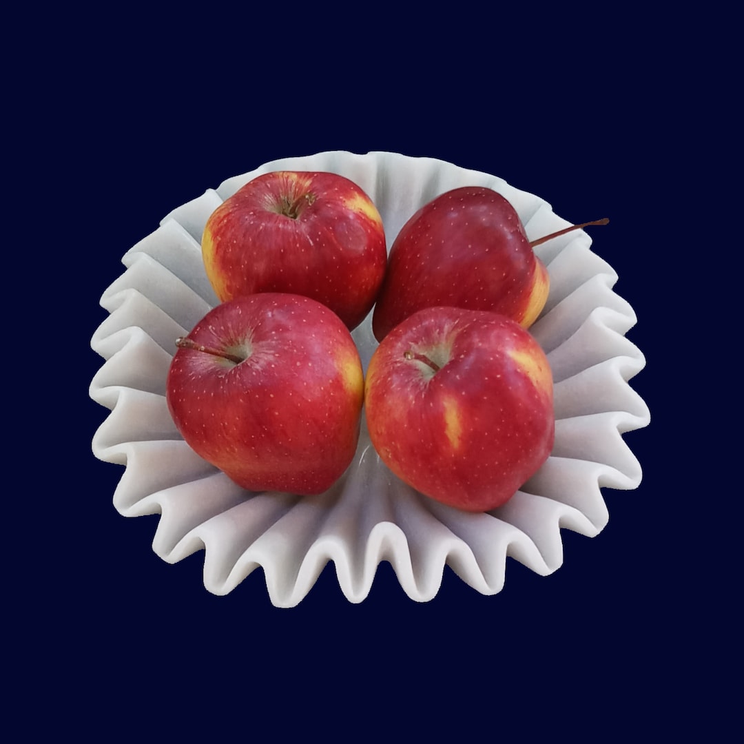 Decorative Marble Fruit Tray Bowl, Marble Ripple Bowl Tray , Handcarved ...