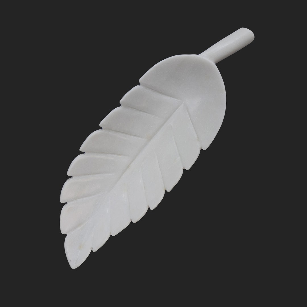 Decorative Leaf Style Marble Bowl, Hand Carved Leaf Design Marble Tray ...
