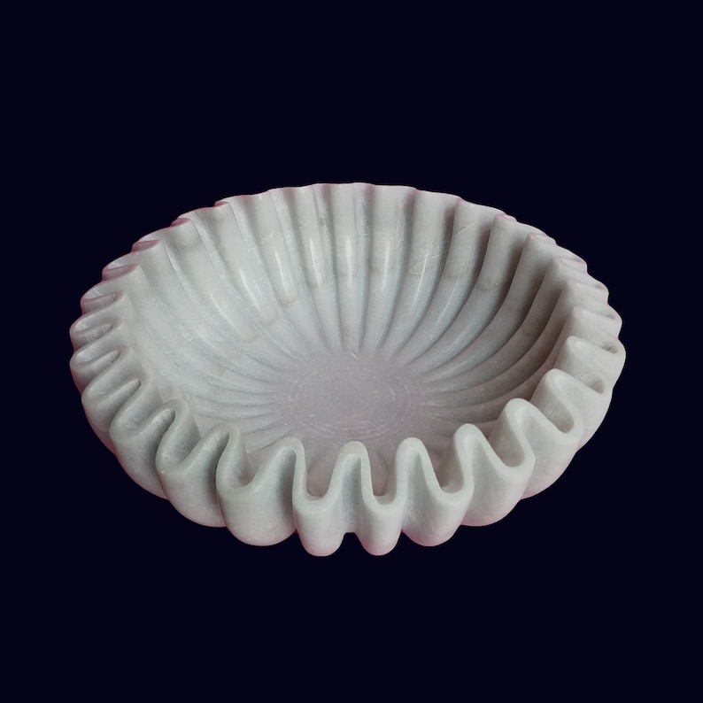 Large Decorative Fruit Bowl Flower Floater Marble Bowl Urli - Etsy