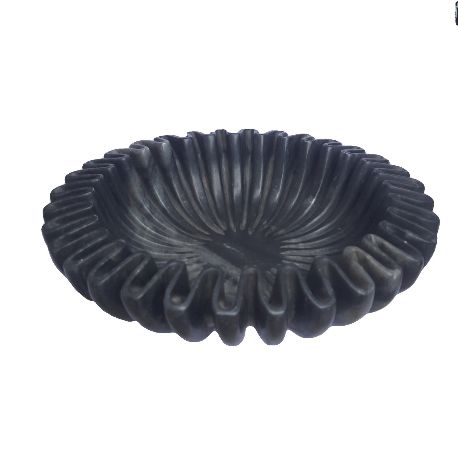 Decorative Vintage Black Ruffle Bowl Flower Floater Marble - Etsy