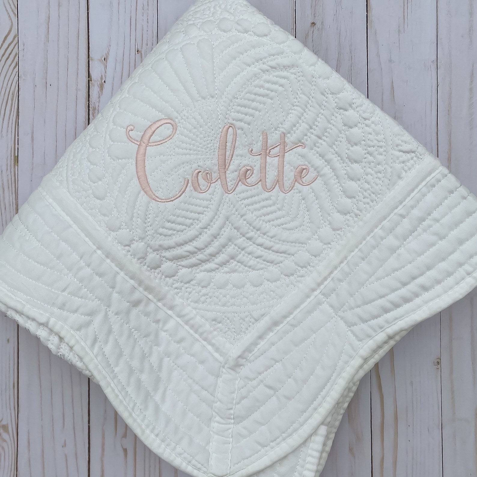 Monogrammed Heirloom Baby Quilt - Etsy