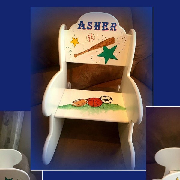 Painted Rocking Chair - Etsy